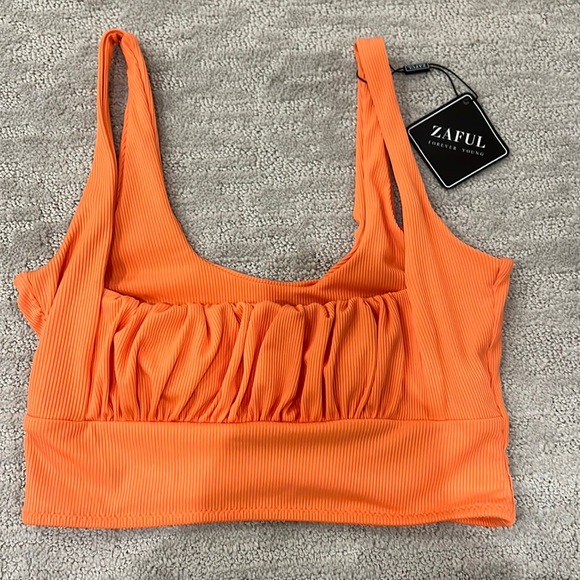 Zaful | Tops | Zaful Cropped Orange Tank | Poshmark